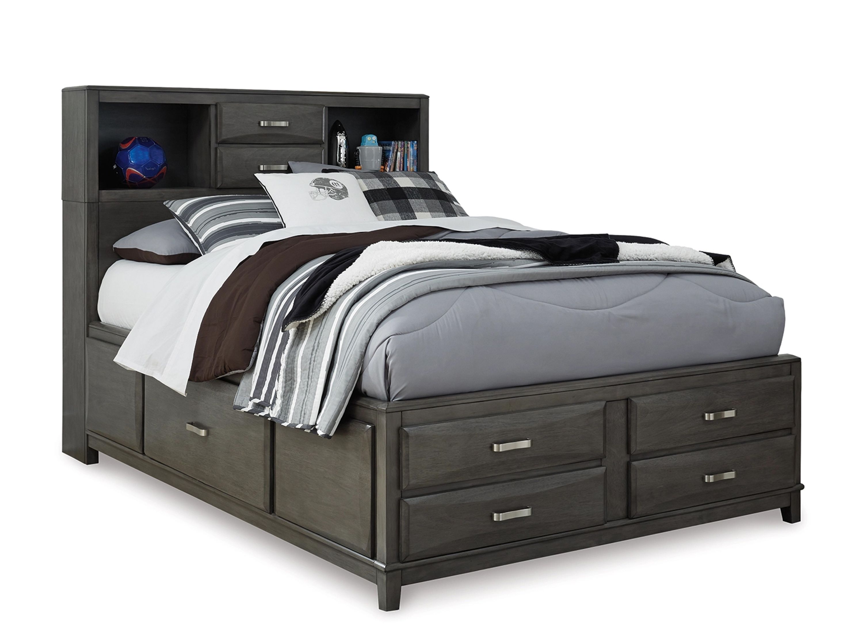 Caitbrook Full Storage Bed with 7 Drawers | Raymour & Flanigan