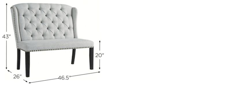 Jeanette Upholstered Bench | Raymour & Flanigan