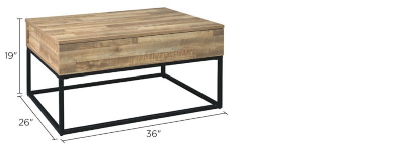 Gerdanet Contemporary Lift Top Cocktail Table | Raymour & Flanigan ...