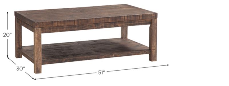 Craster Reclaimed Wood Rectangular Coffee Table | Raymour & Flanigan