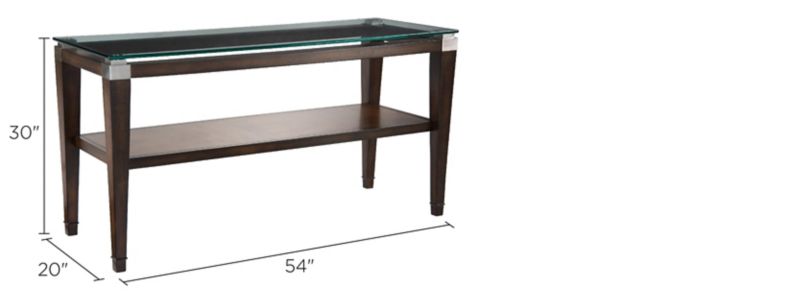 Dunhill Rectangular Glass Console Table | Raymour & Flanigan