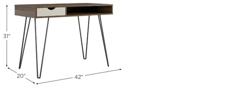 Novogratz Concord Computer Desk with Storage | Raymour & Flanigan