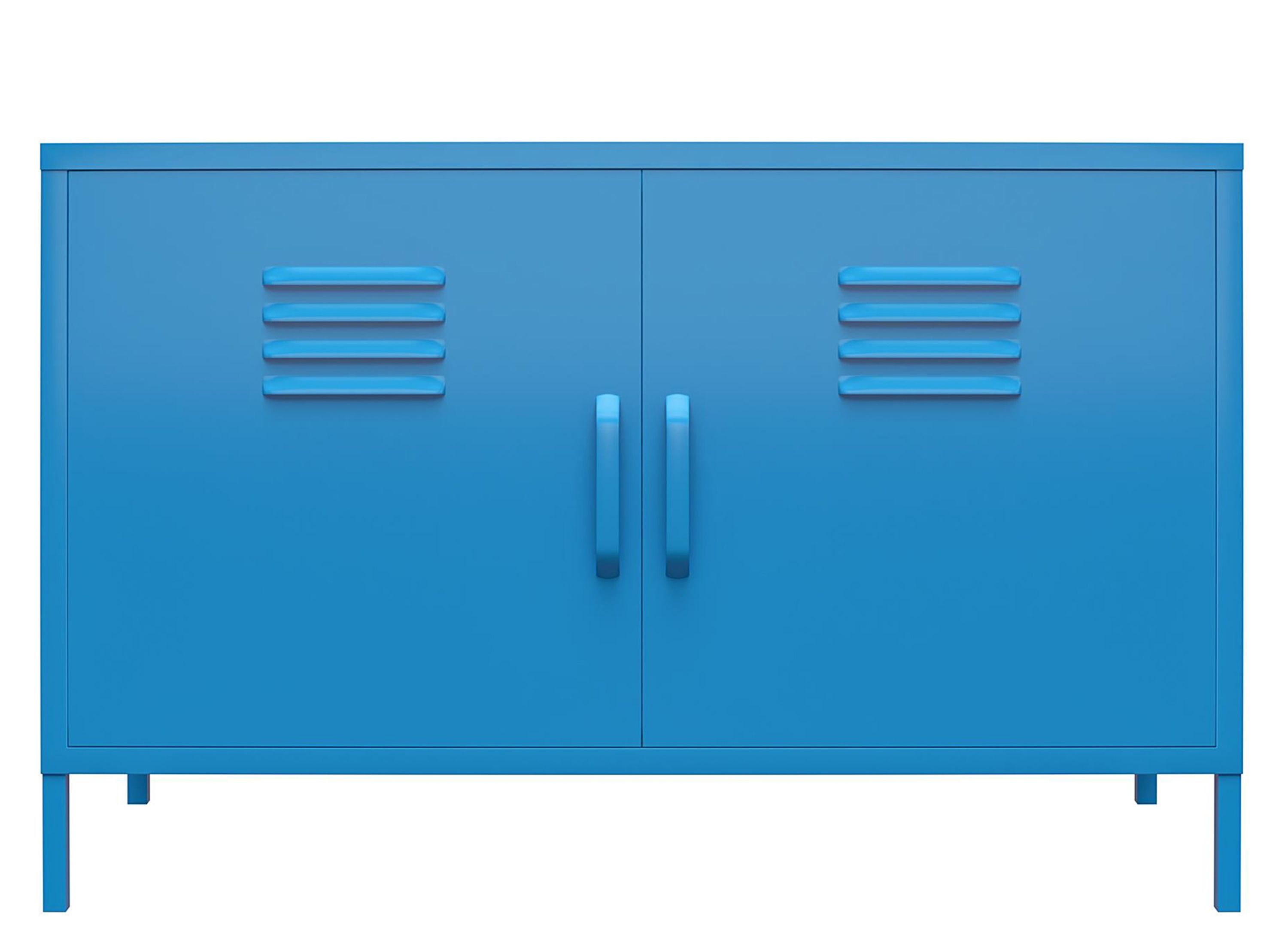 Novogratz Cache Two Door Metal Locker Accent Cabinet | Raymour & Flanigan