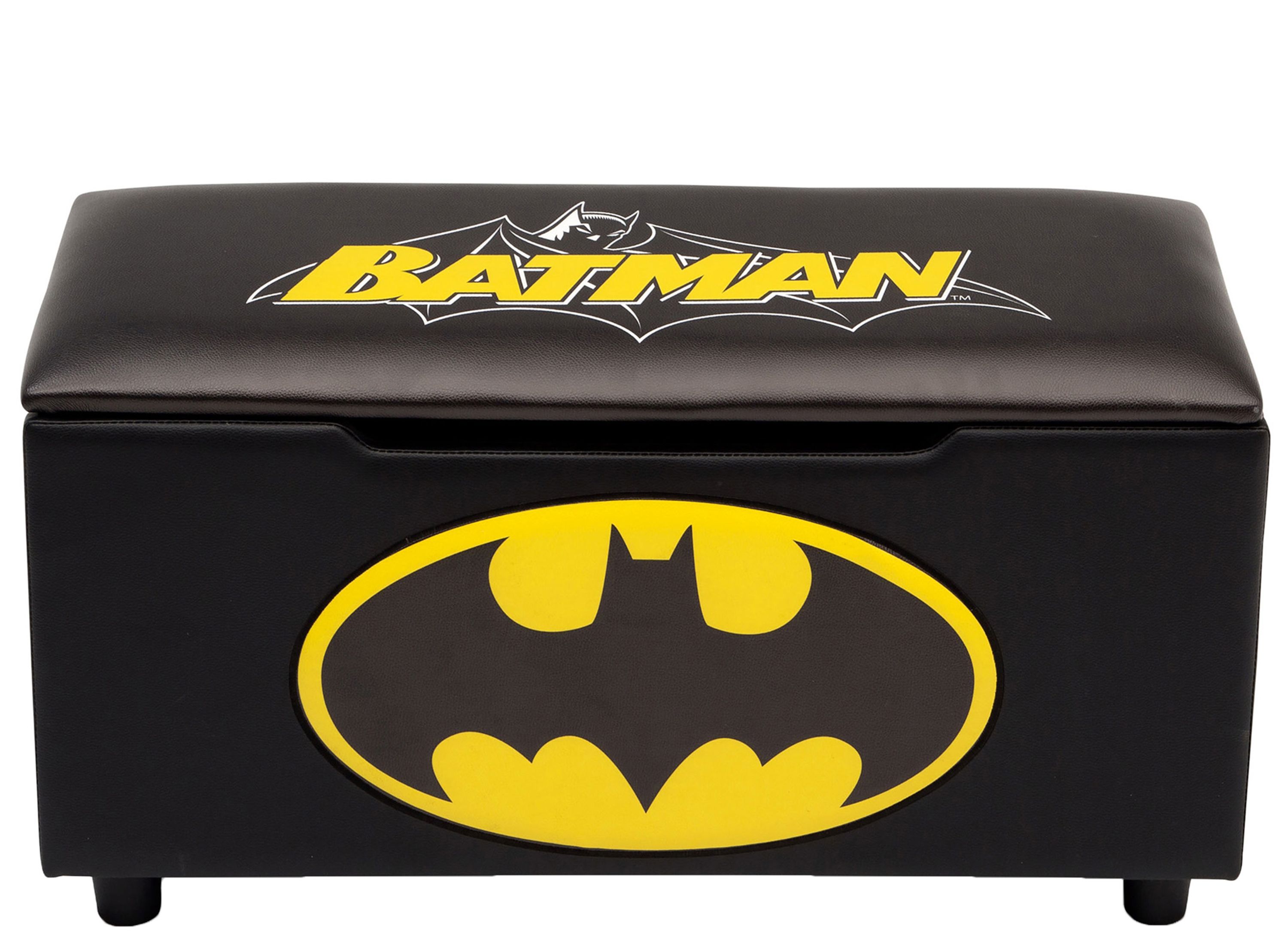 DC Comics Batman Upholstered Storage Bench for Kids by Delta Children ...