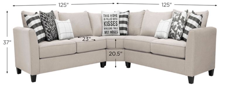 Daine 3-pc. Sectional Sofa | Raymour & Flanigan