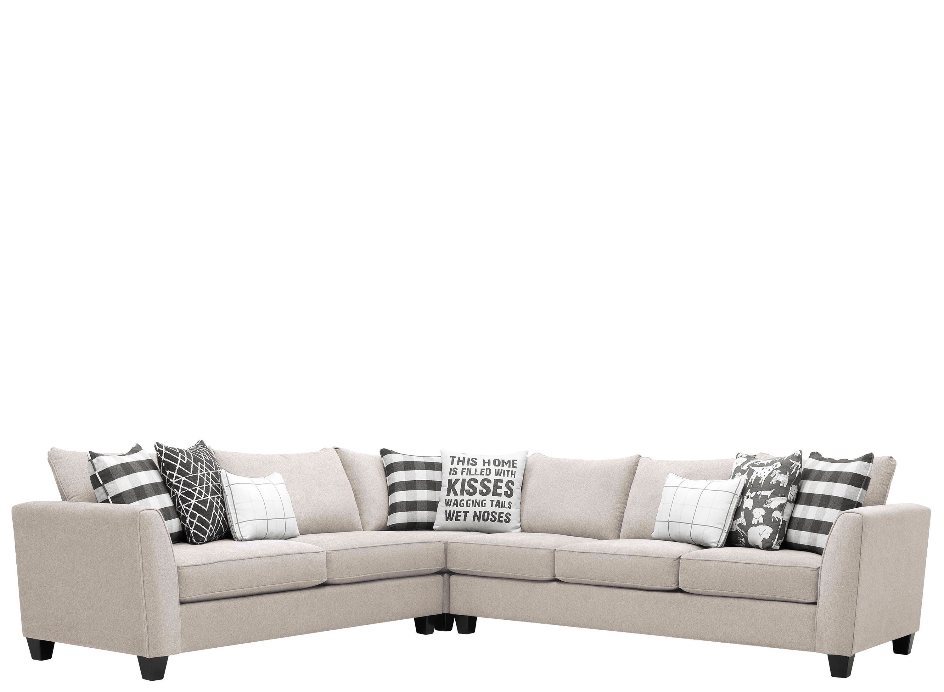 Daine 3-pc... Sectional Sofa | Raymour & Flanigan
