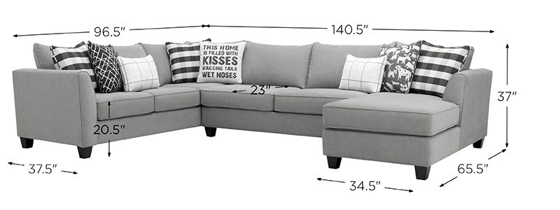 Daine 3-pc. Sectional Sofa | Raymour & Flanigan