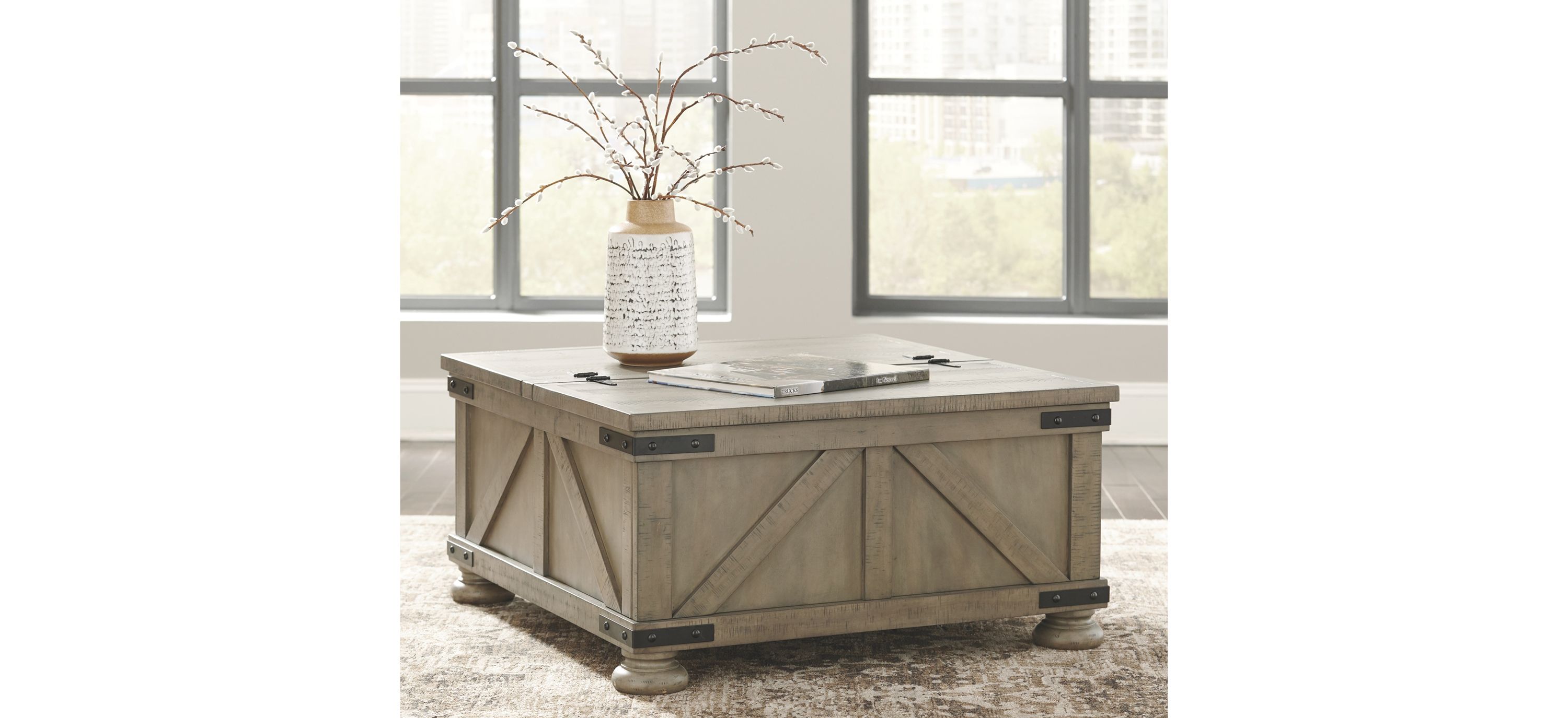 Aldwin Casual Cocktail Table with Storage | Raymour & Flanigan ...