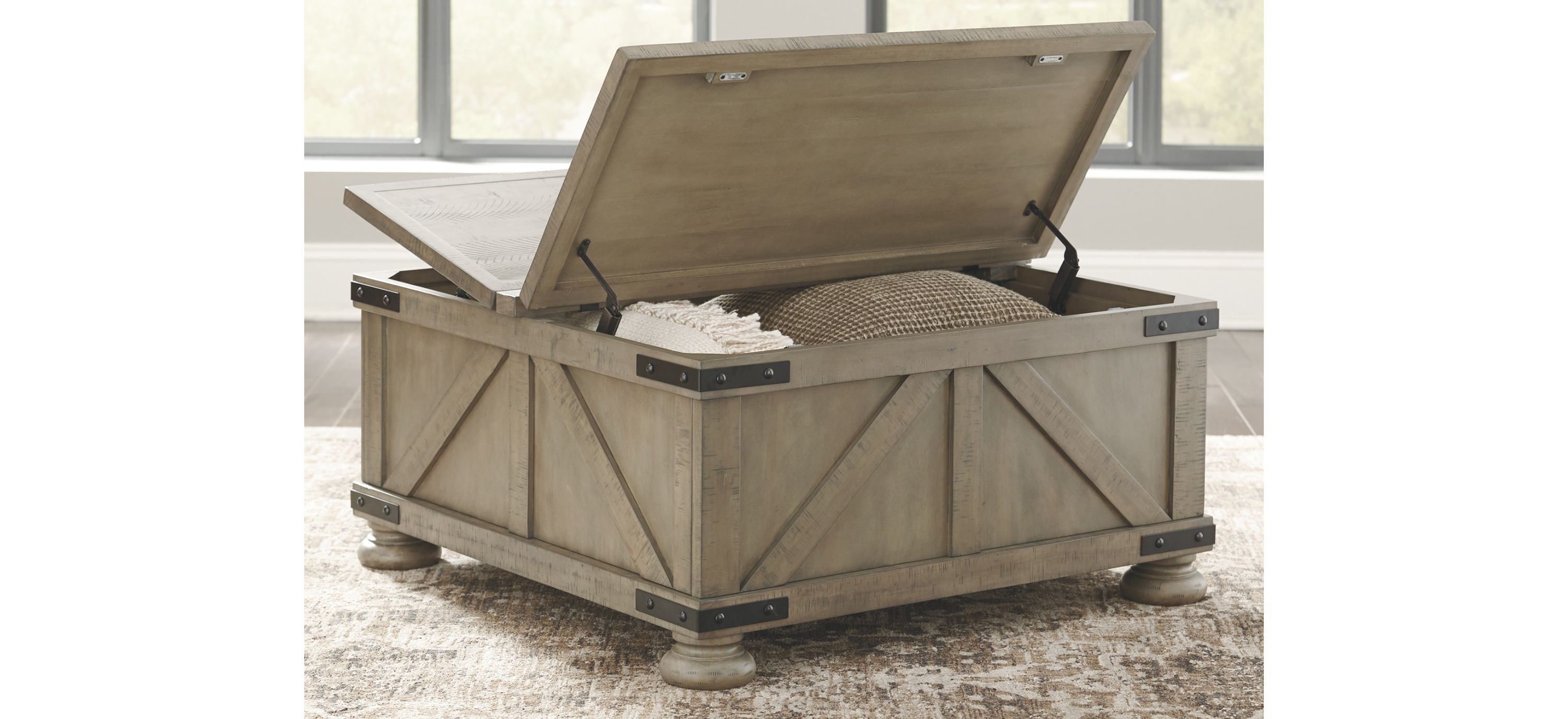 Aldwin Casual Cocktail Table with Storage | Raymour & Flanigan ...