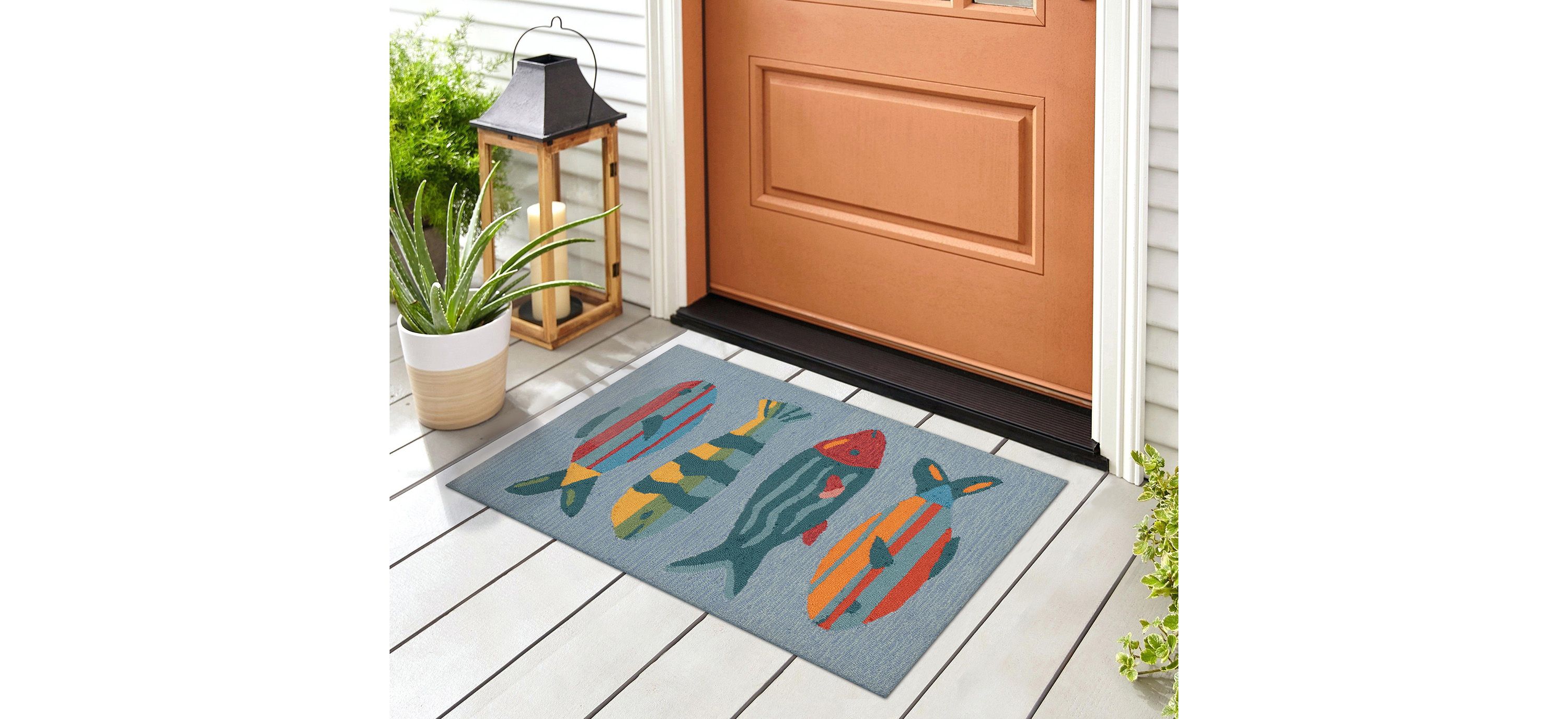 Frontporch Fishes Rug | Raymour & Flanigan