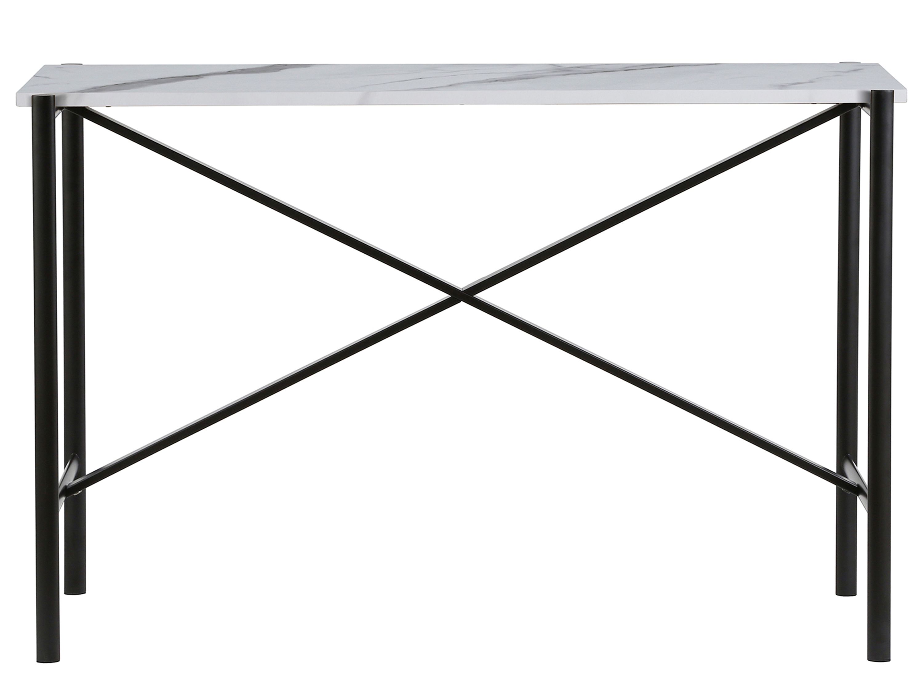 Braxton Rectangular Console Table with Faux Marble Top | Raymour & Flanigan