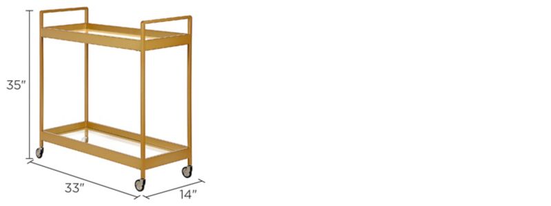 Tina Rectangular Bar Cart | Raymour & Flanigan