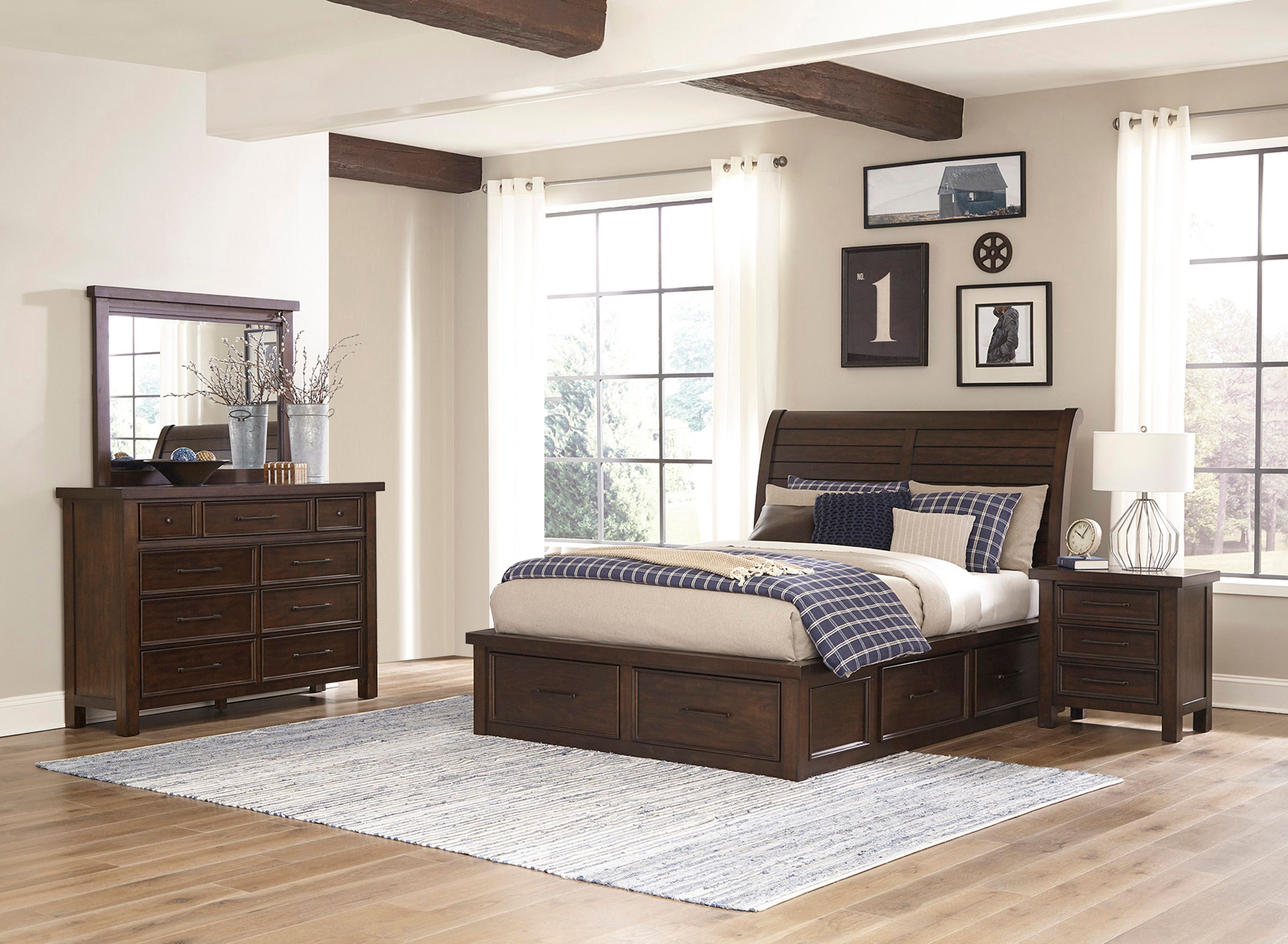 Rosemont 4-Pc. Queen Platform Storage Bedroom Set | Raymour & Flanigan ...