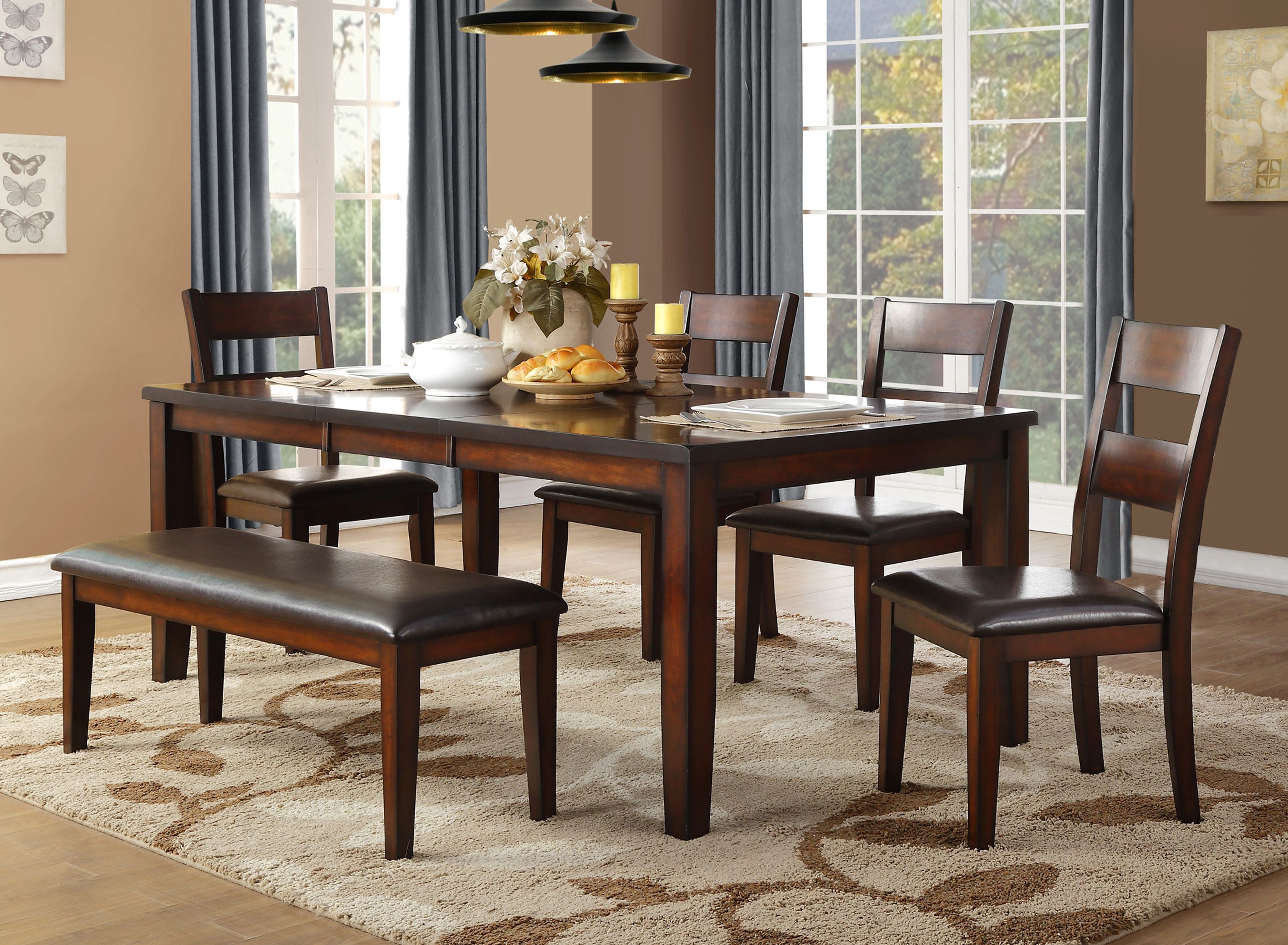 McFly 6-pc. Dining Set w/ Bench | Raymour & Flanigan