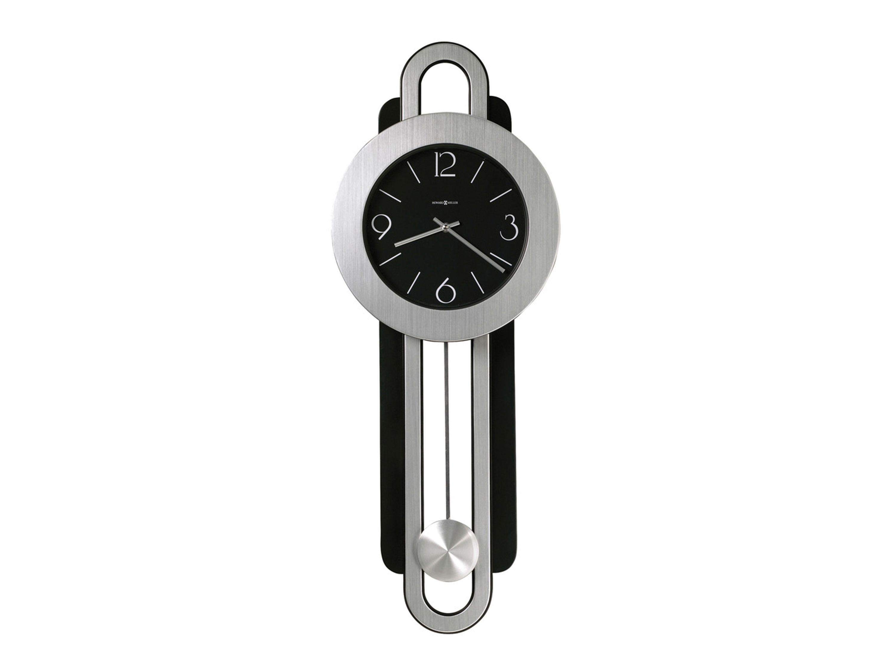 33" Black & Chrome Wall Clock | Raymour & Flanigan