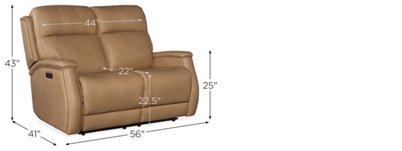 Rhea Zero Gravity Power Loveseat with Power Headrest | Raymour & Flanigan