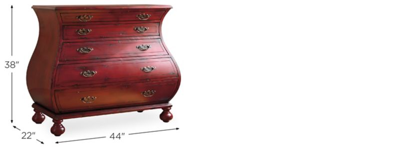 Red Bombe Chest | Raymour & Flanigan