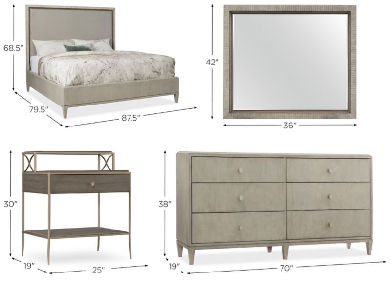 Elixir 4-pc. King Upholstered Bedroom Set | Raymour & Flanigan