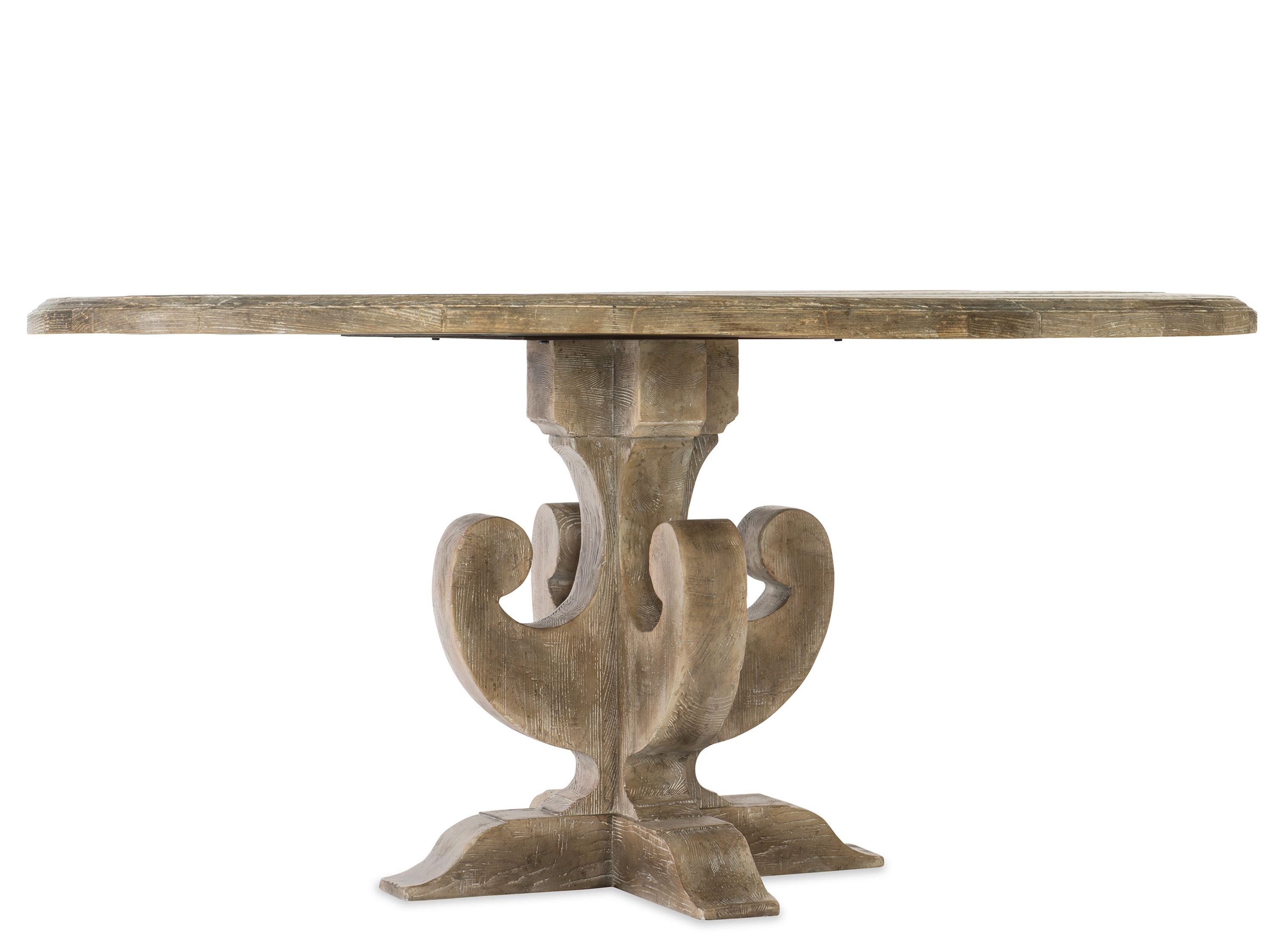 Boheme Ascension 60in Adjustable-Height Wood Round Dining Table ...