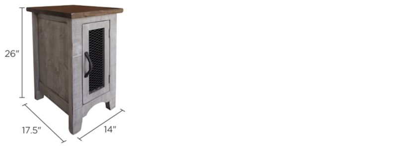 Pueblo Rectangular Chairside Table | Raymour & Flanigan