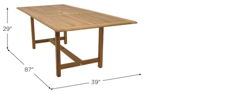 Amazonia Outdoor Teak Rectangular Table | Raymour & Flanigan