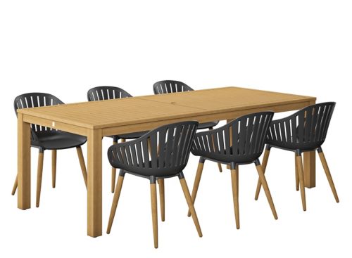 Amazonia Outdoor Teak Rectangular Table | Raymour & Flanigan