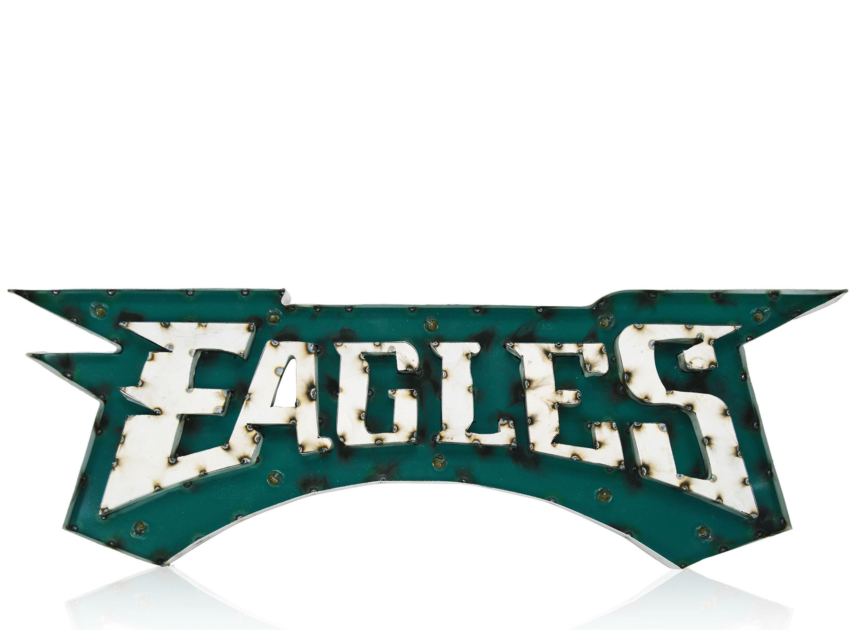 Philadelphia Eagles NFL Lighted Recycled Metal Sign | Raymour & Flanigan