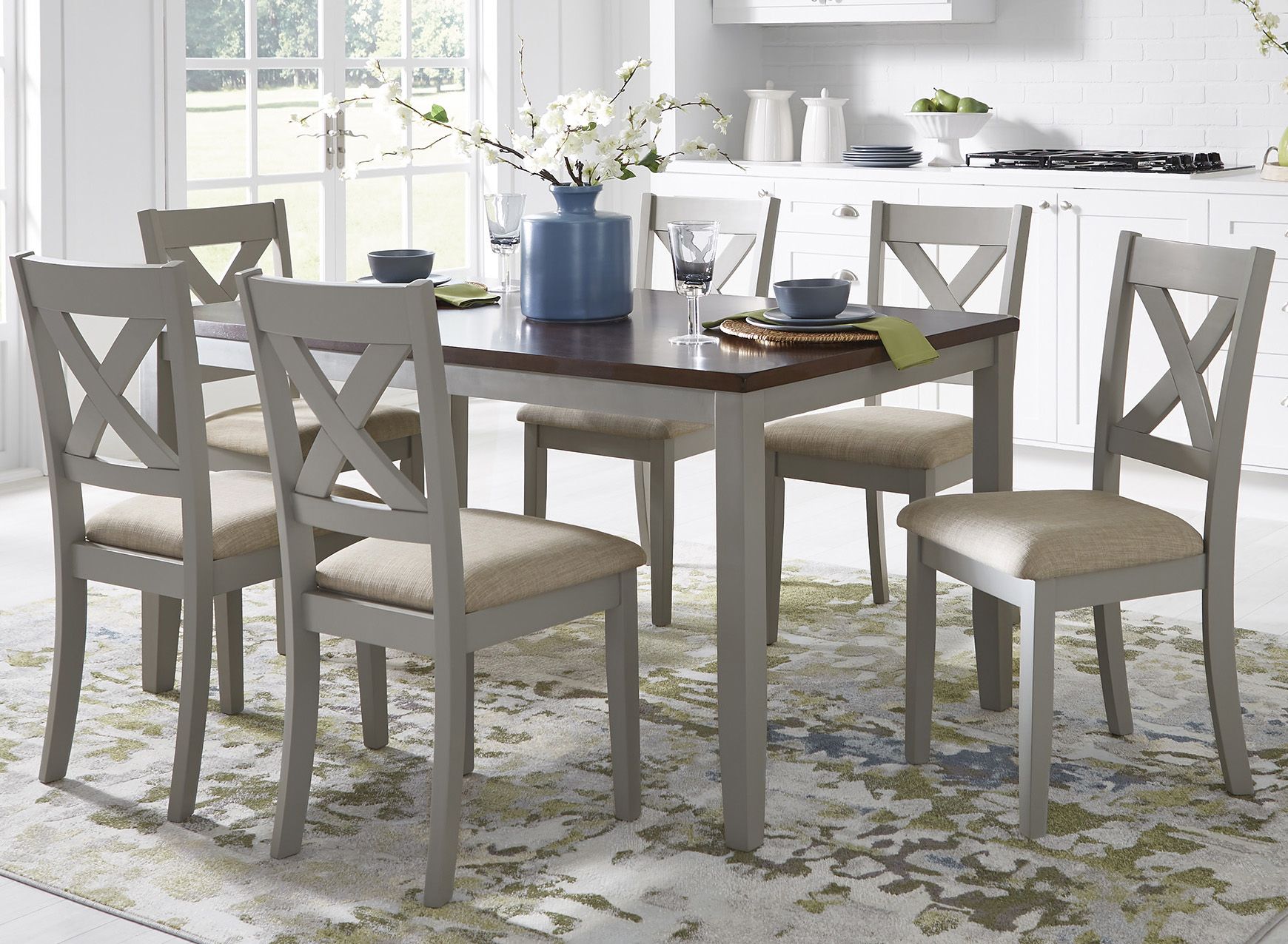 Thornton 7 Pc Rectangular Dining Set Raymour And Flanigan 7017