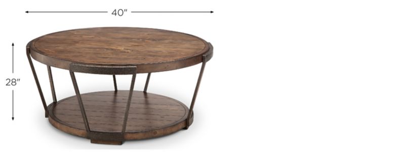 Monarch Yukon Round Cocktail Table | Raymour & Flanigan