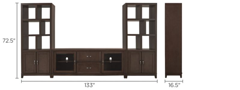 Granthom 3-pc. Wall Unit w/ 72" TV Console | Raymour & Flanigan