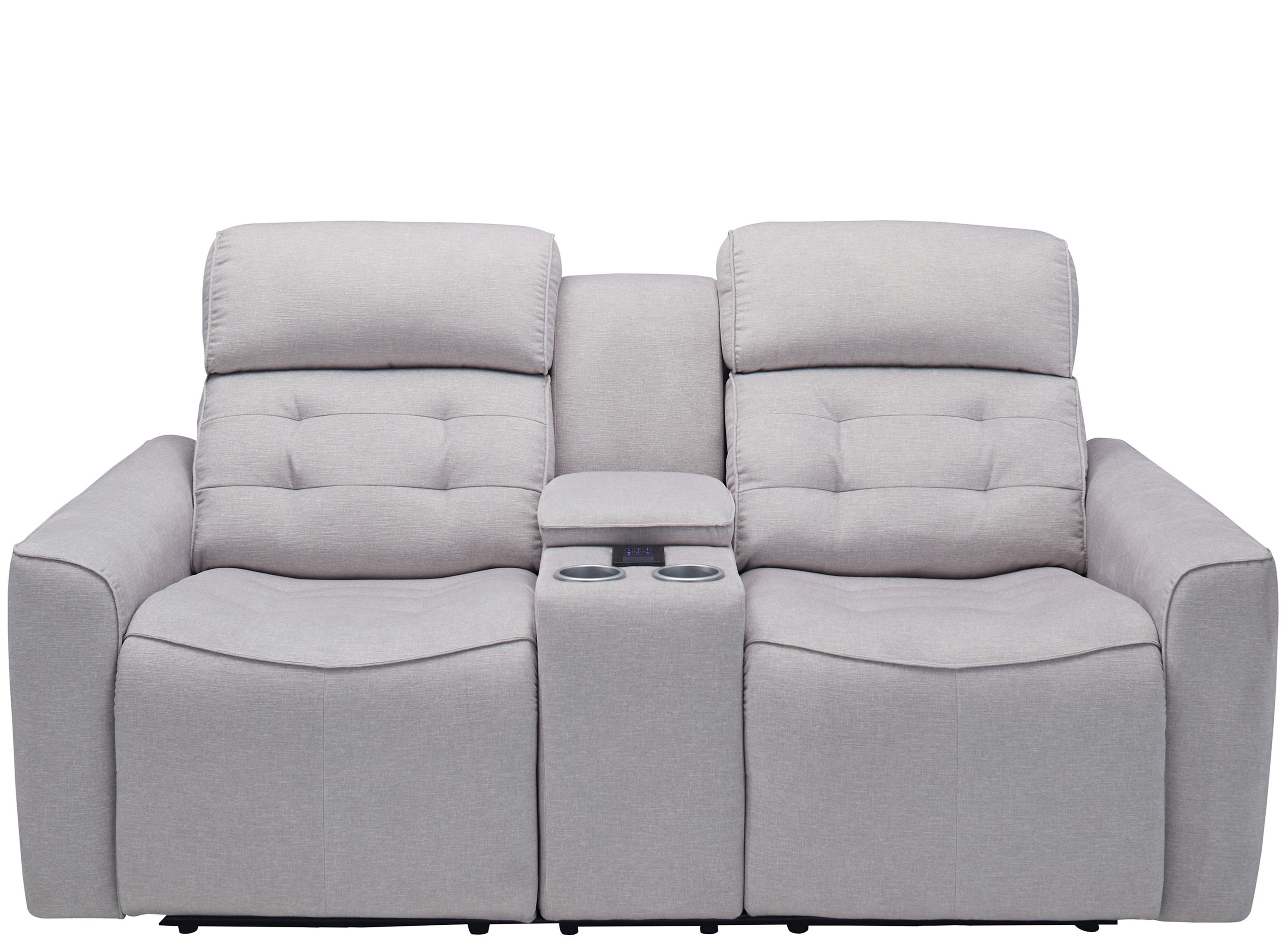 Hanlin Power Console Loveseat w/ Power Headrest, Lumbar, Heat and ...