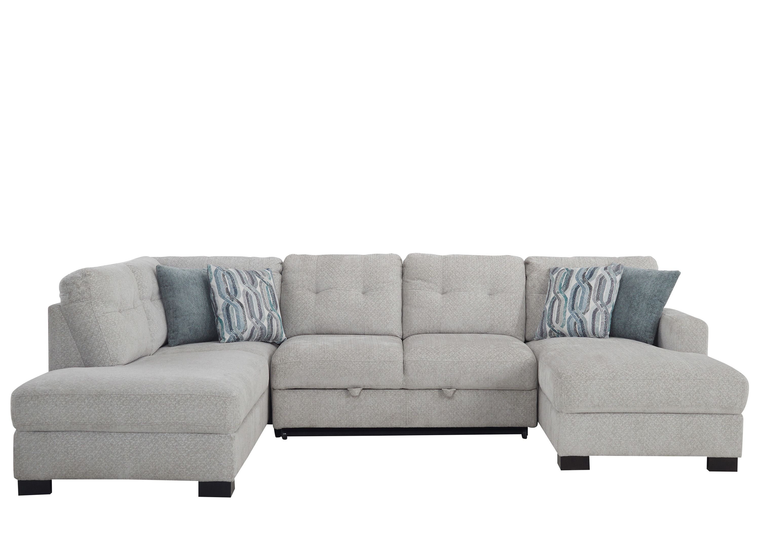 Pierce 3-pc. Sectional w/ Pop Up Sleeper | Raymour & Flanigan