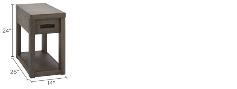 Riata Rectangular Chairside Table | Raymour & Flanigan