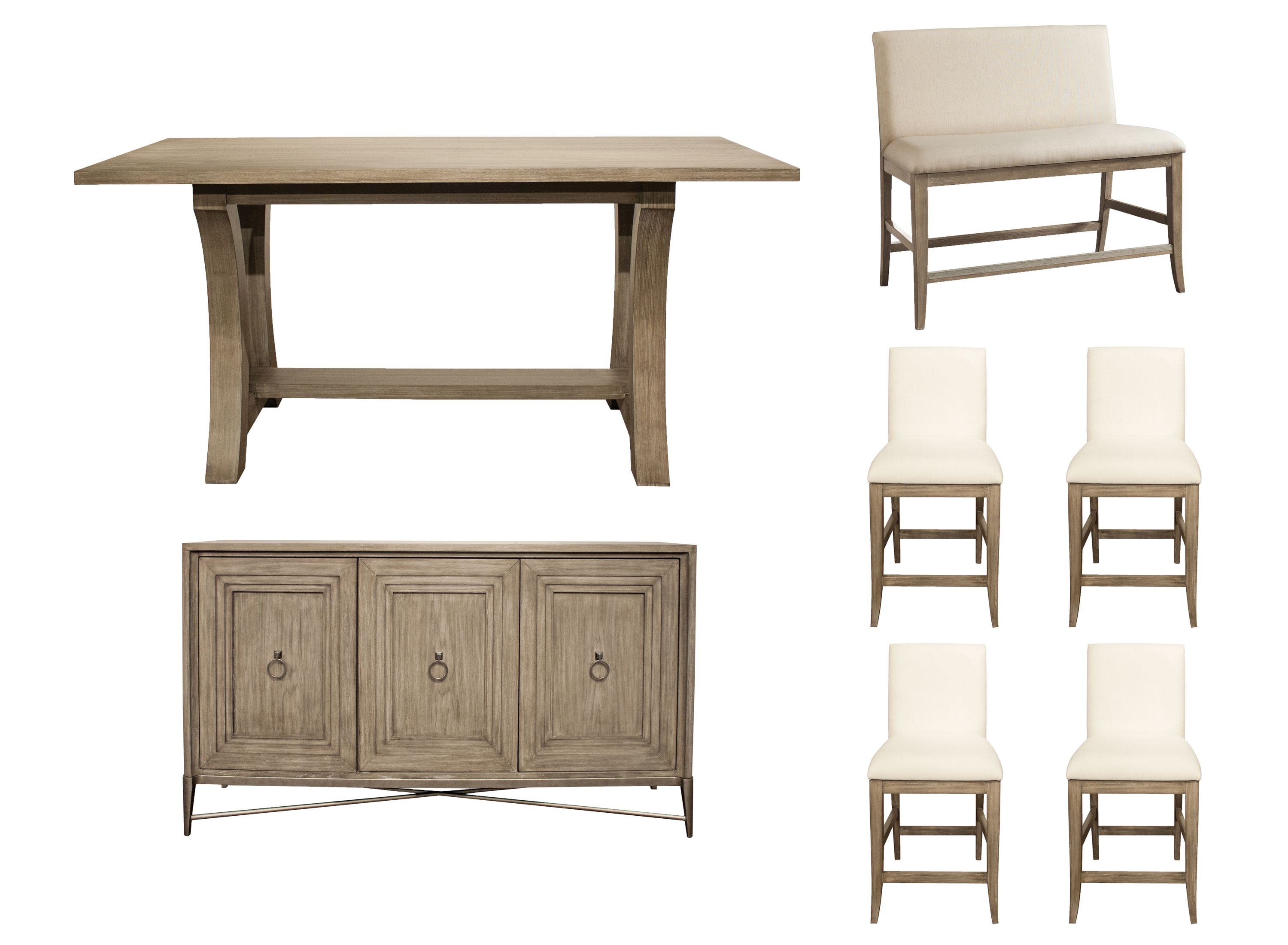 Torrin 7-pc. Counter-Height Dining Set & Half Price Server | Raymour & Flanigan | Raymour & Flanigan