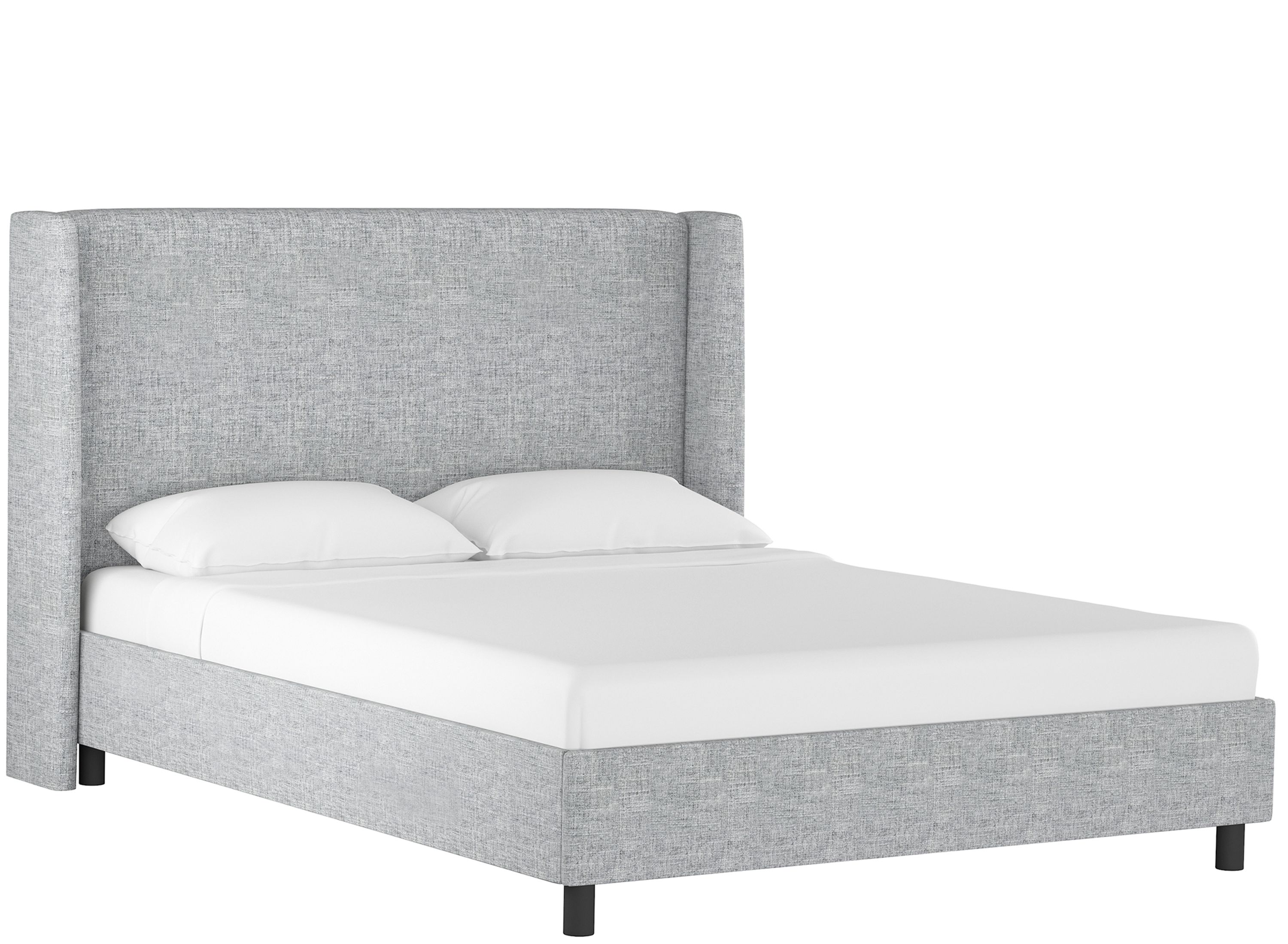 Ellison Upholstered Wingback Platform Bed | Raymour & Flanigan