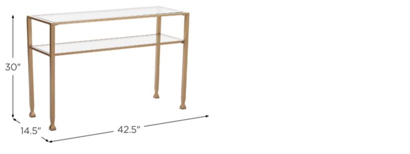 Bexley Metal/Glass Console Table | Raymour & Flanigan