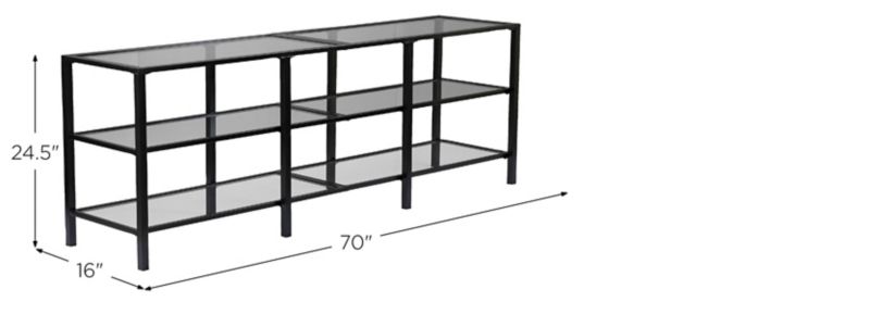 Piedmont Metal/Glass Tv Stand | Raymour & Flanigan