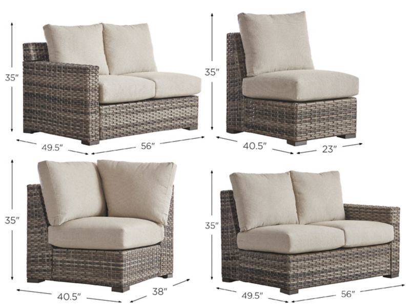 Java 4-Pc Squared Outdoor Sectional | Raymour & Flanigan