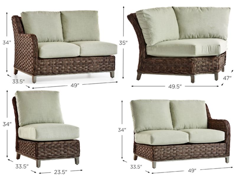 Grand Isle 4-Pc Outdoor Sectional | Raymour & Flanigan