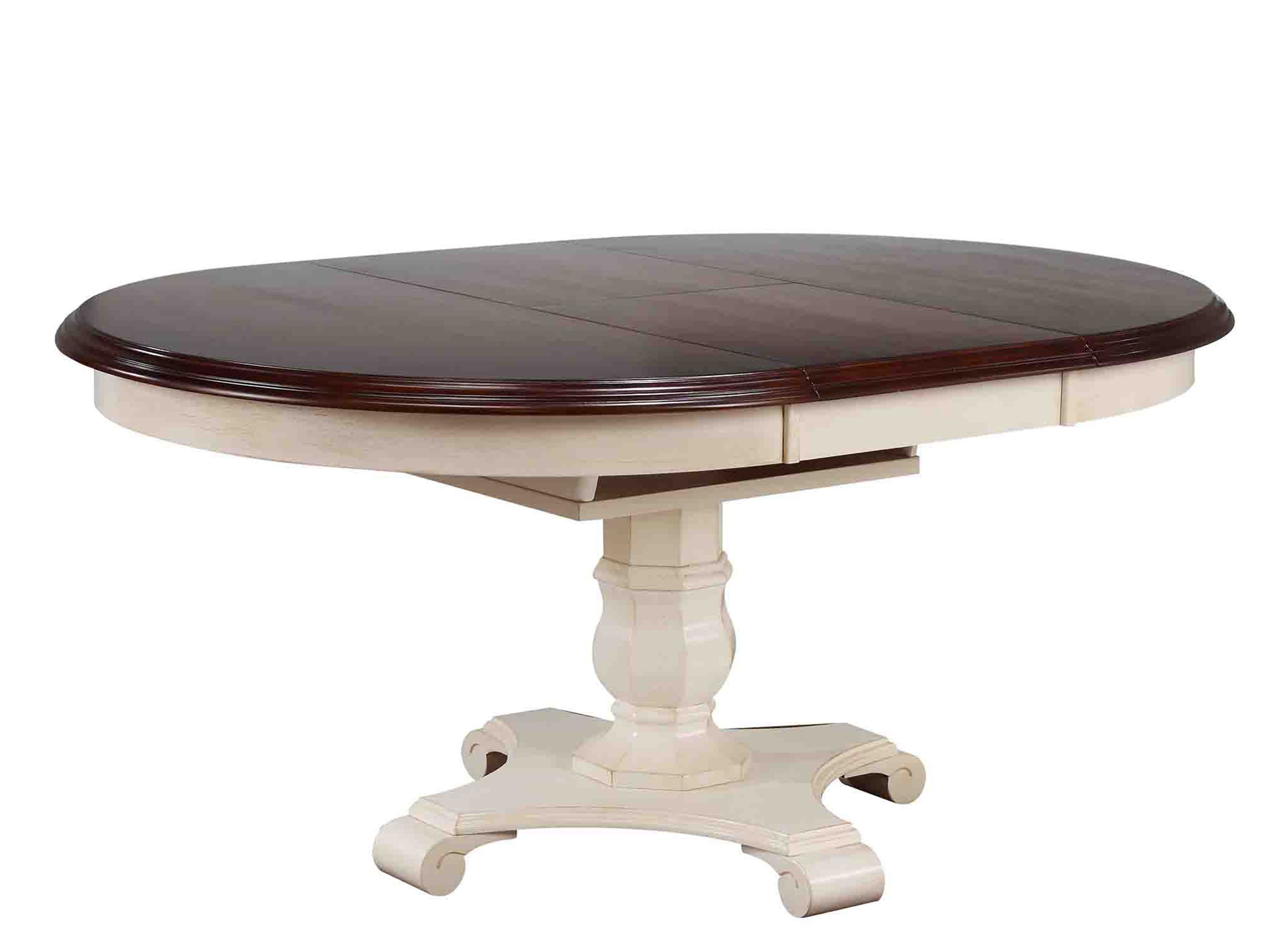 Fenway Round Pedestal Dining Table w/ Leaf | Raymour & Flanigan