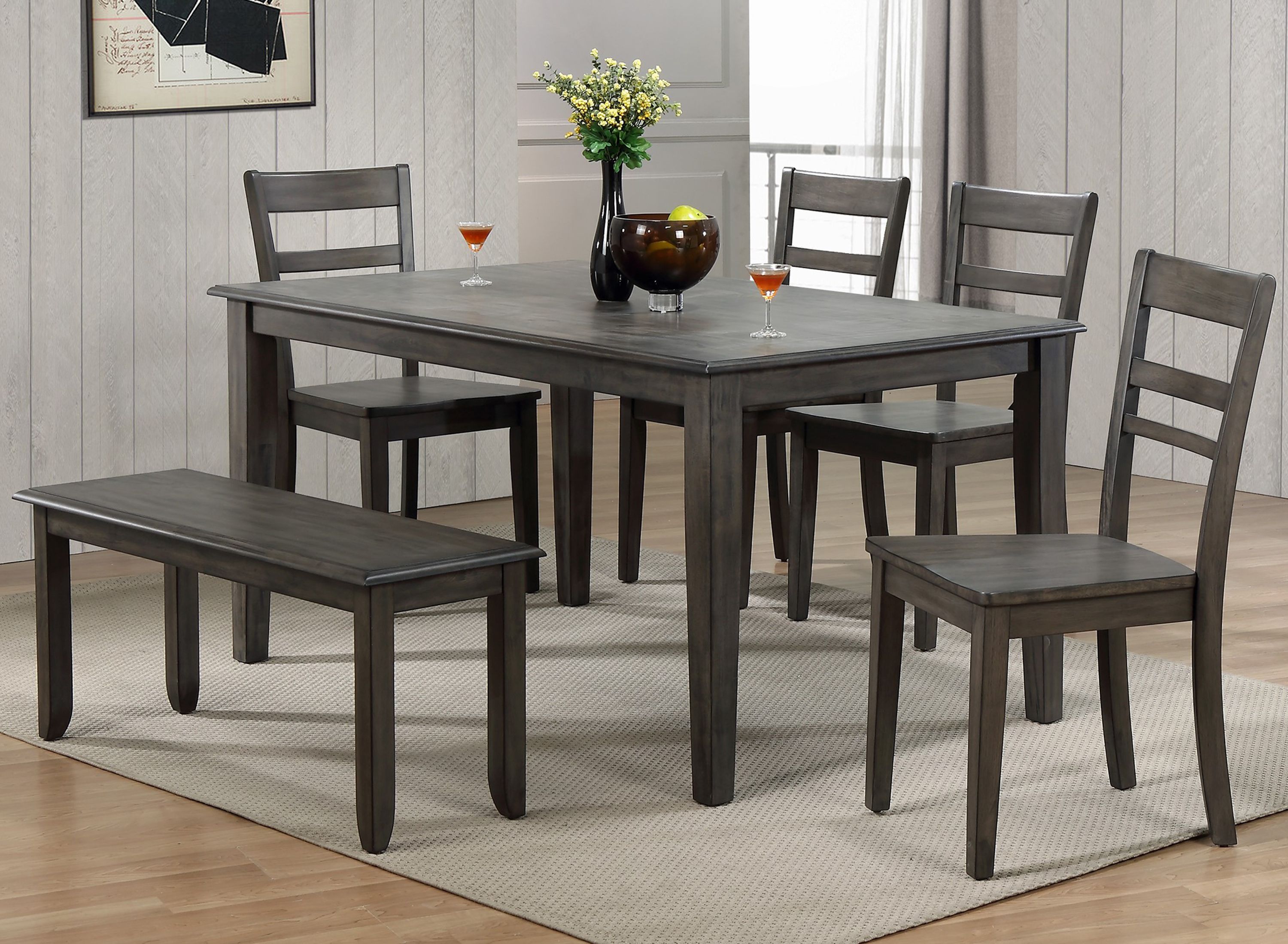 Eastlane 6-pc. Dining Set w/ Bench | Raymour & Flanigan