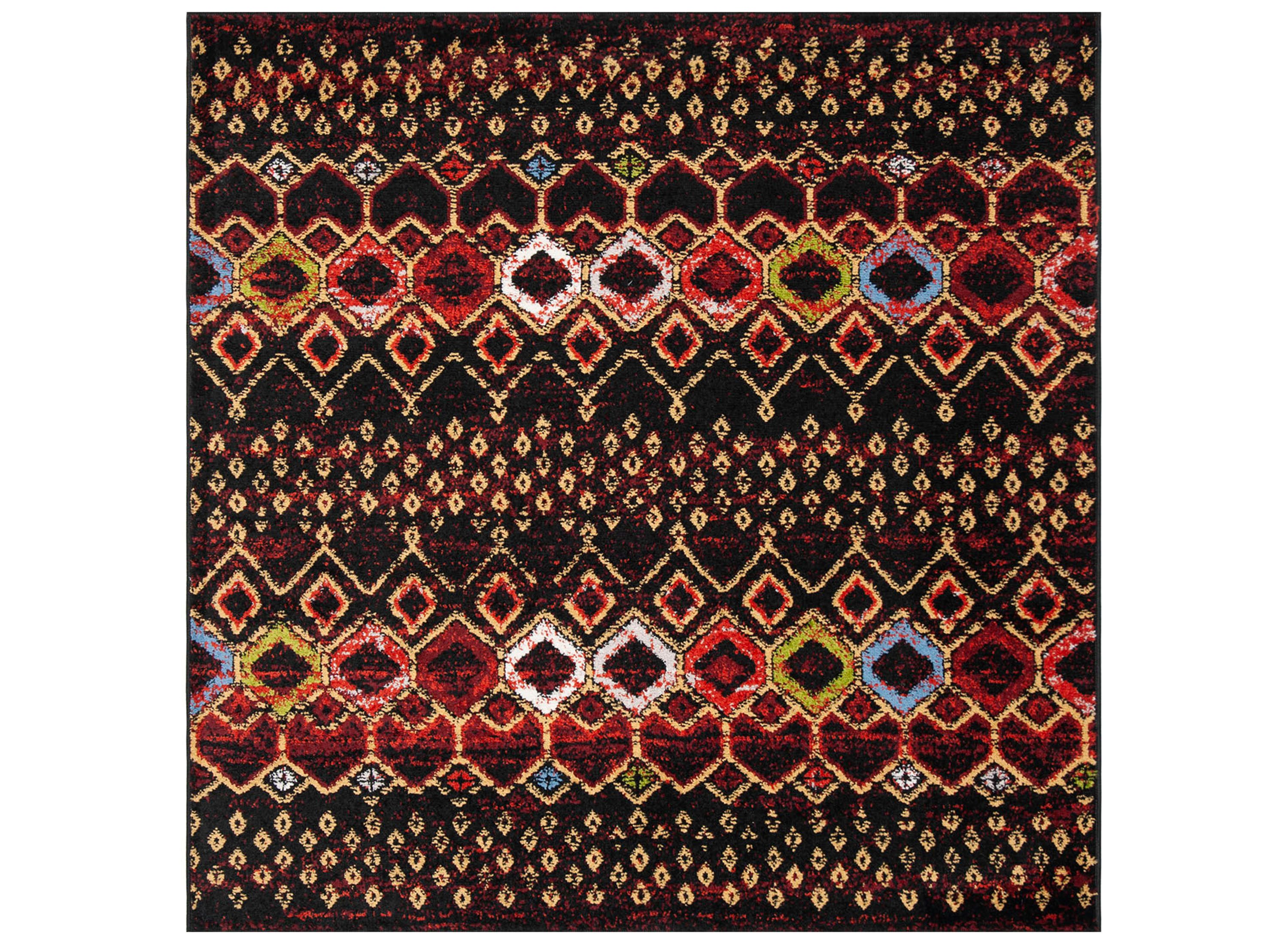 Halen Dark Area Rug Square | Raymour & Flanigan | Raymour & Flanigan