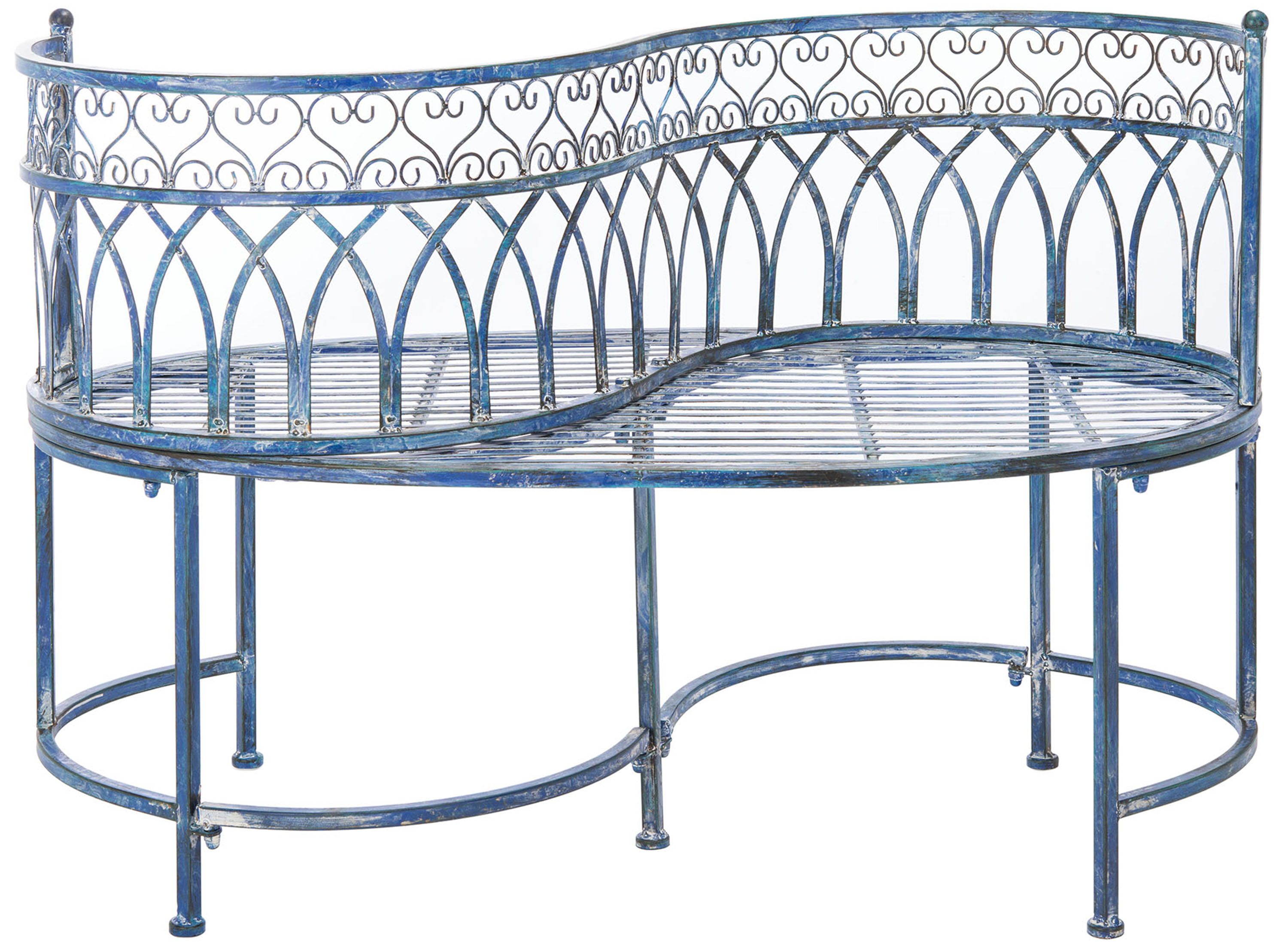 Nyra Outdoor Kissing Bench | Raymour & Flanigan