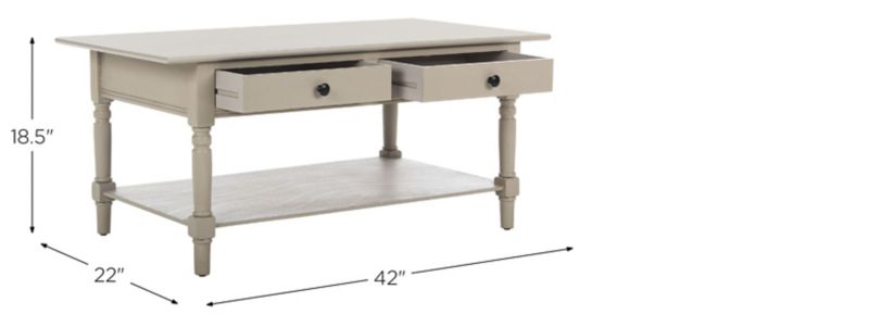 Alphonse 2 Drawer Coffee Table | Raymour & Flanigan