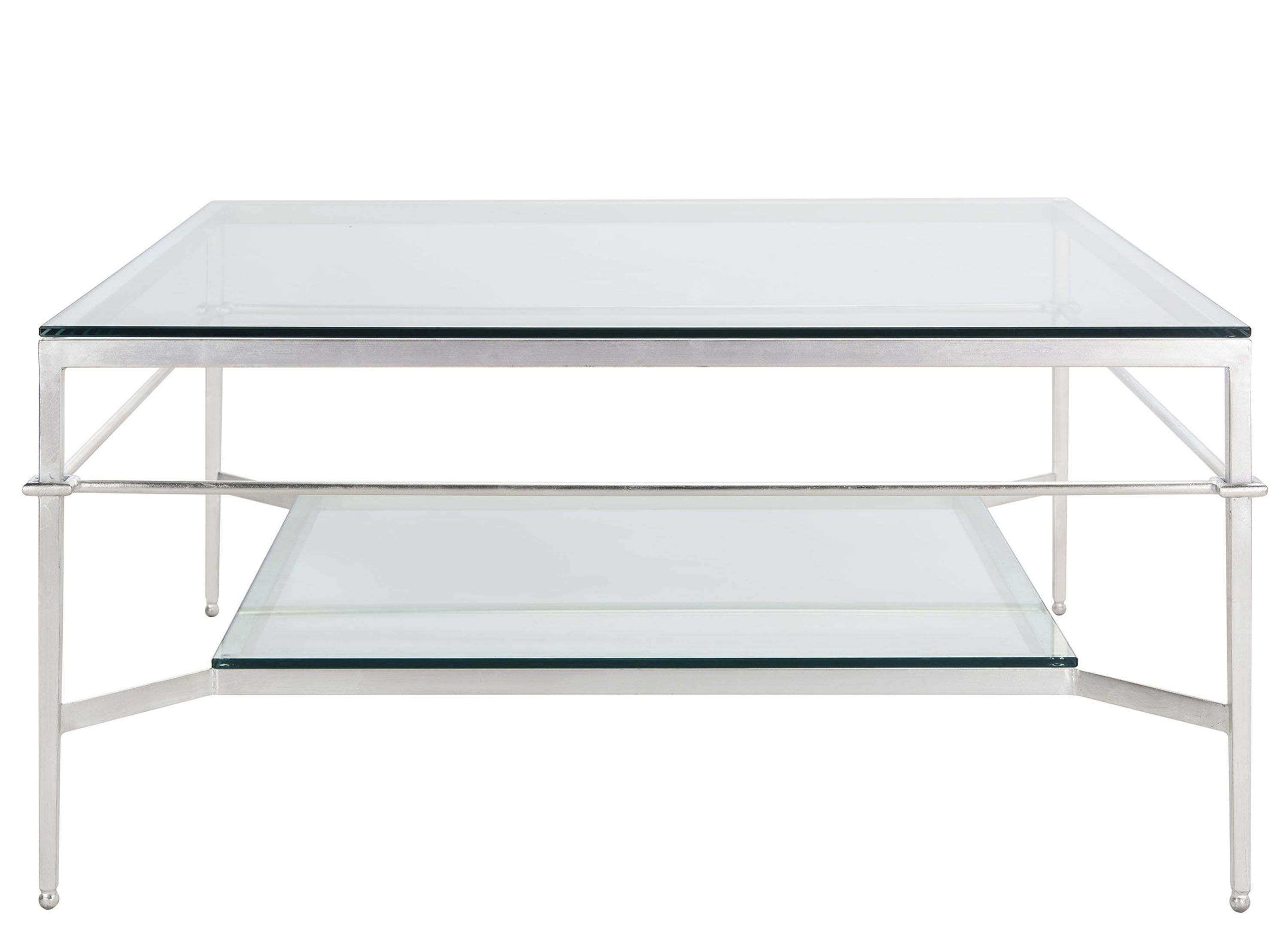 Devin Silver Leaf Glass Cocktail Table | Raymour & Flanigan