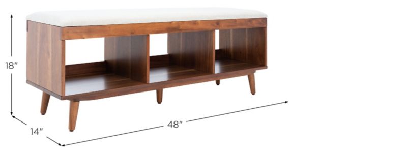 Cricket Open Shelf Bench with Cushion | Raymour & Flanigan