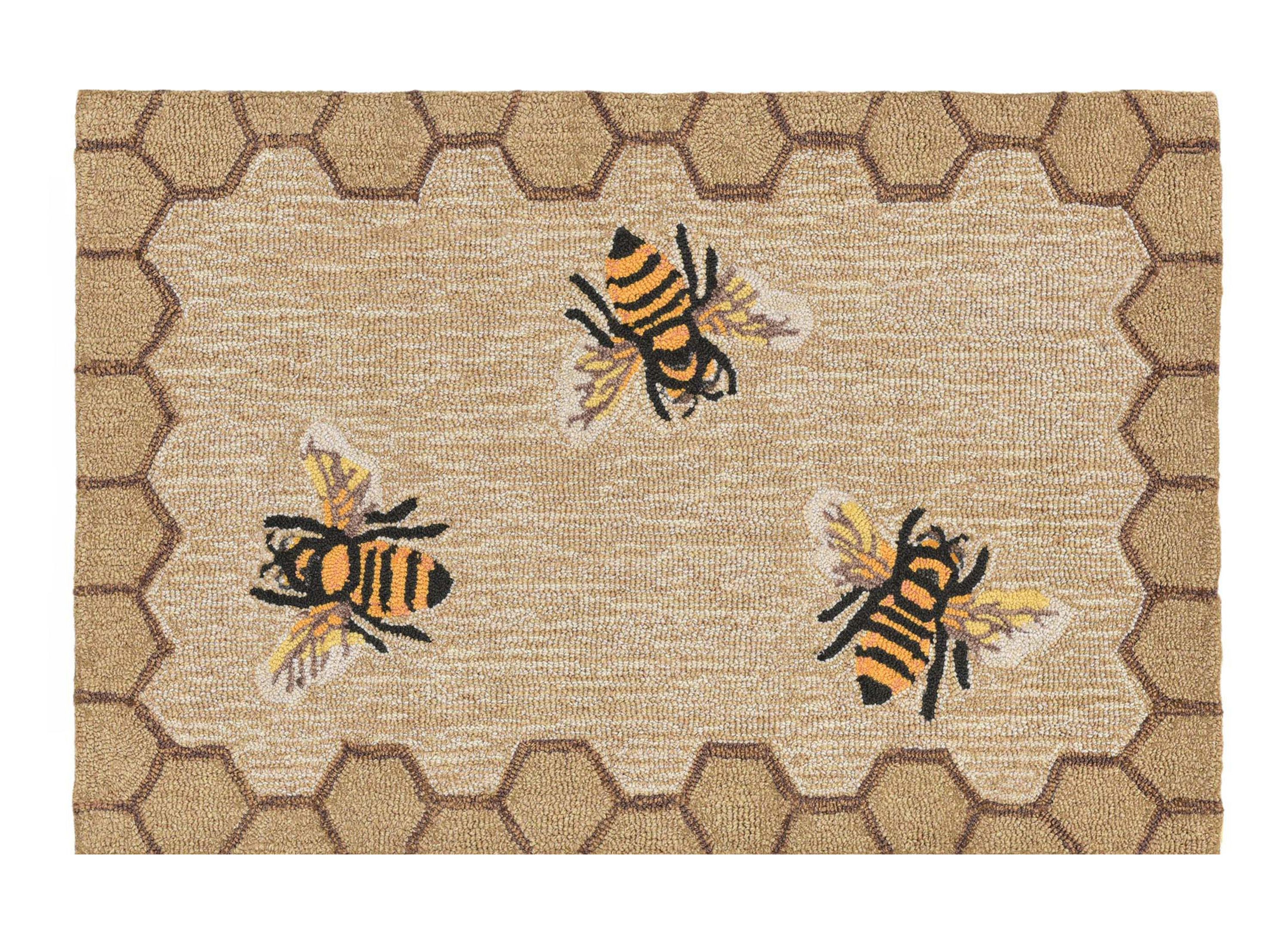 Liora Manne Frontporch Honeycomb Bee Indoor/Outdoor Rug | Raymour ...