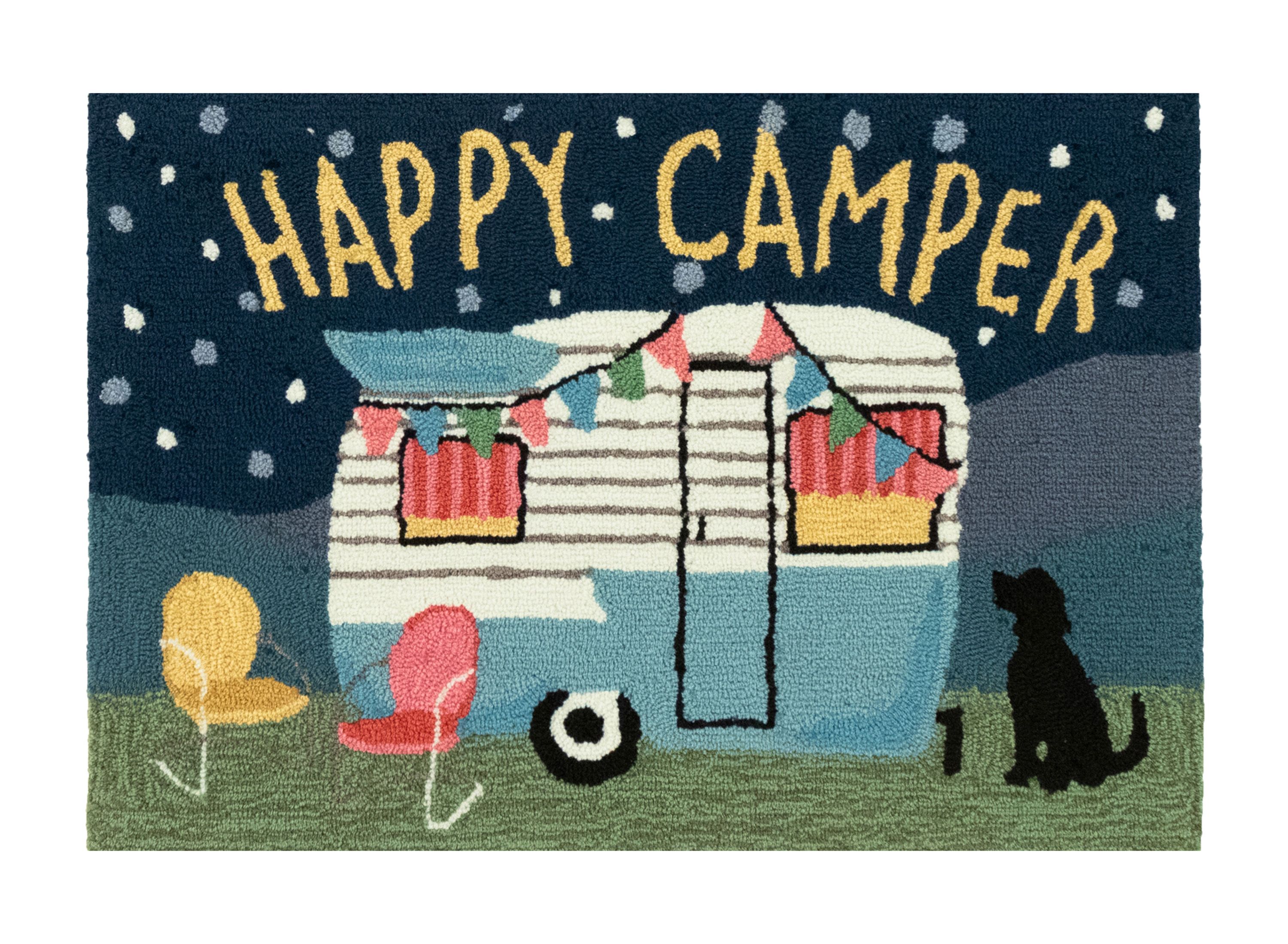 Liora Manne Frontporch Happy Camper Indoor/Outdoor Rug | Raymour & Flanigan