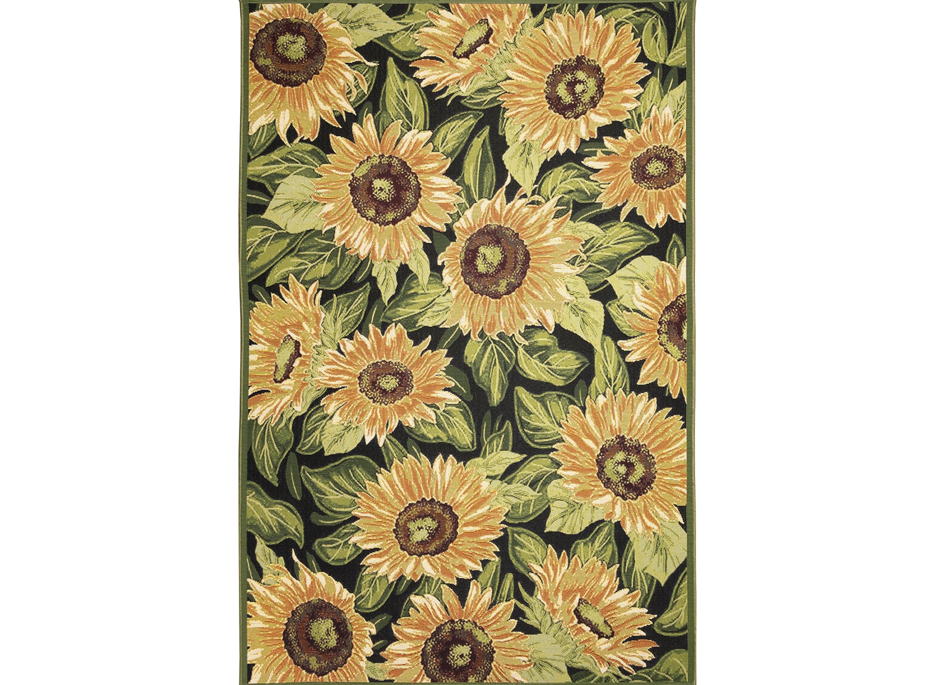 Marina Sunflowers Indoor/Outdoor Rug | Raymour & Flanigan